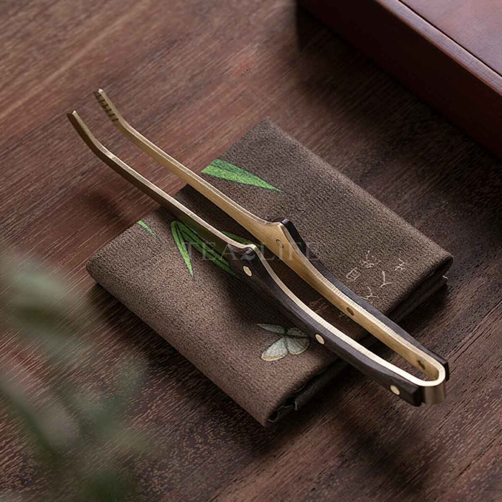 Copper Tea Tongs with Sandalwood Handle - Tea2Life