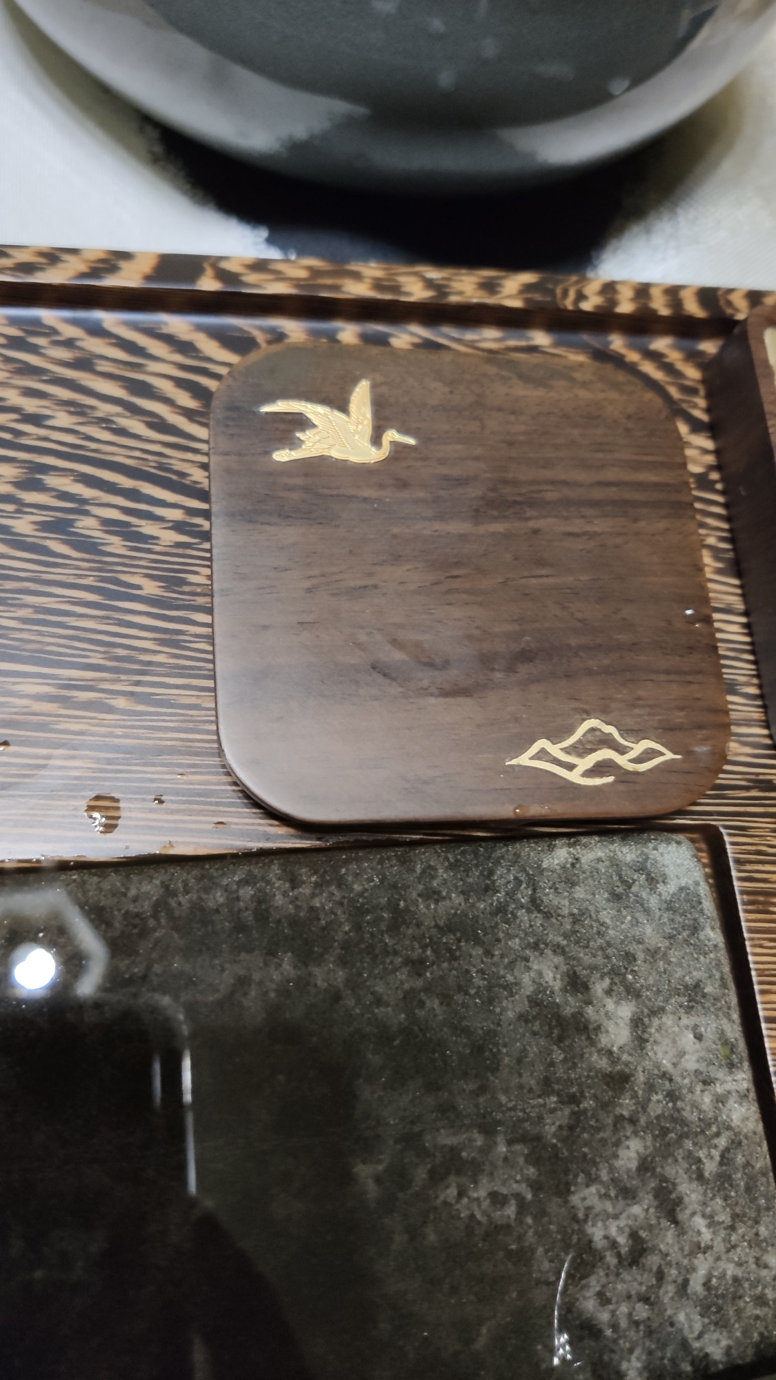 Black Walnut Wood Inlaid Copper Coaster Type B - Tea2Life